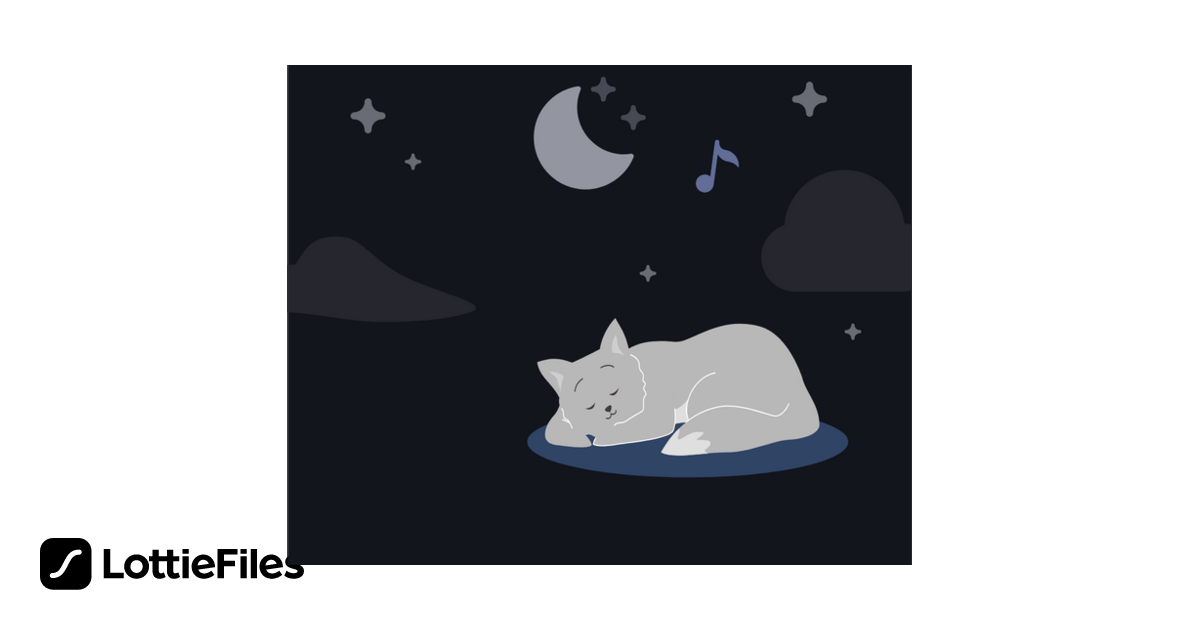 Free sleeping cat Animation by Tabis Ahmed | LottieFiles