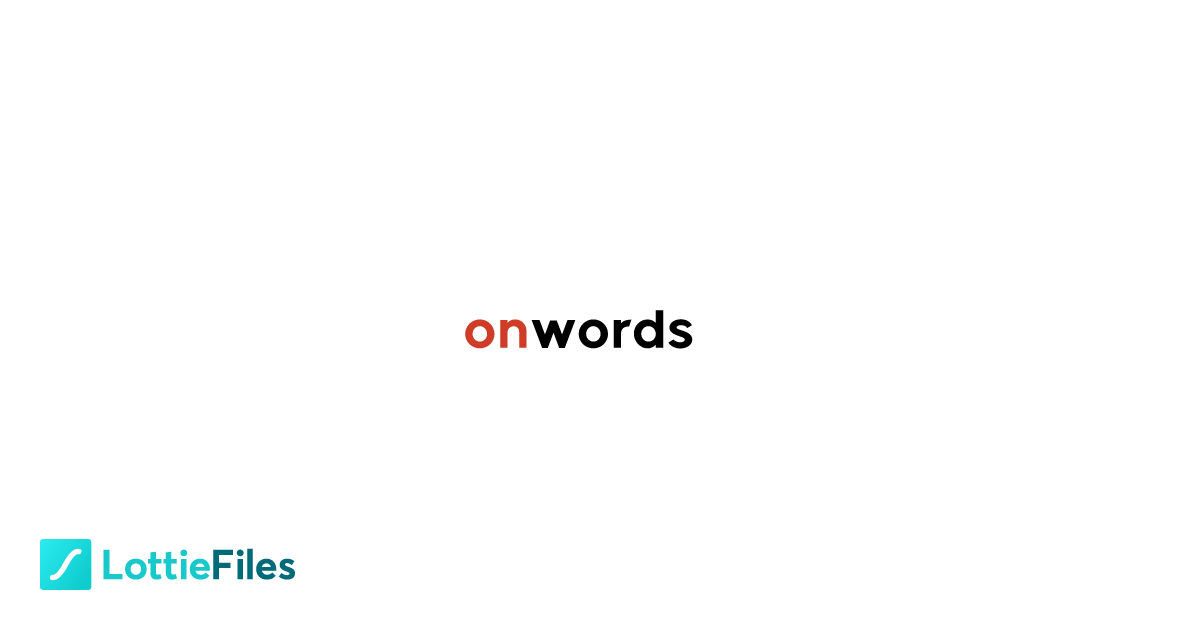 onwords logo animation by Jothi Prakash - LottieFiles