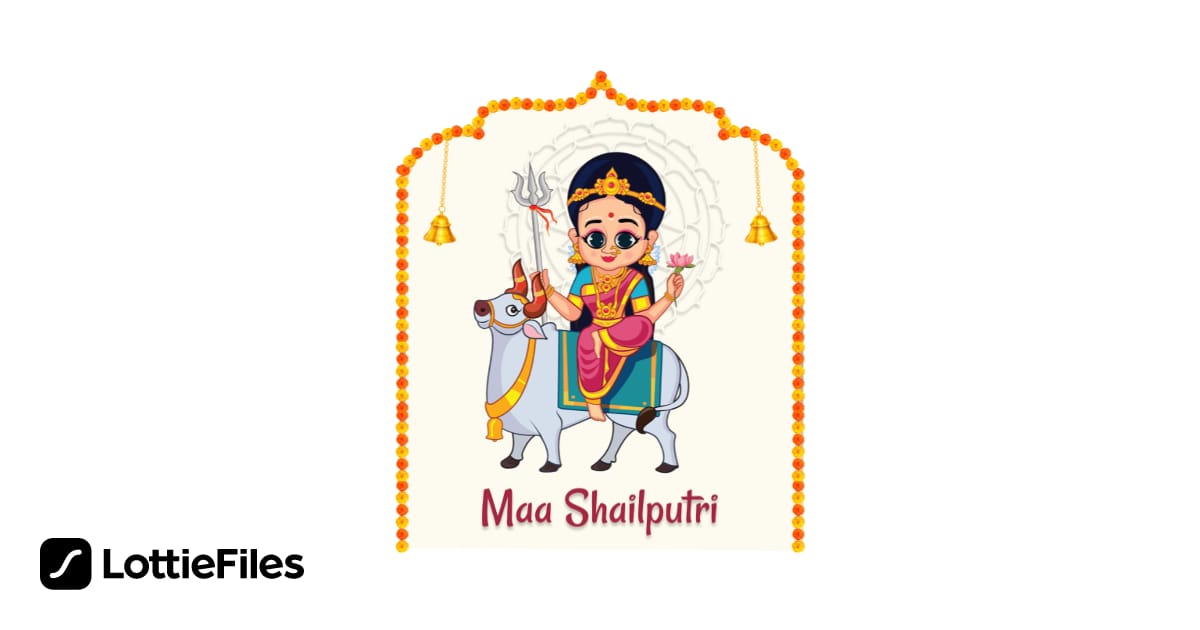 Free Maa Shailputri gif Animation by mukesh kumar | LottieFiles