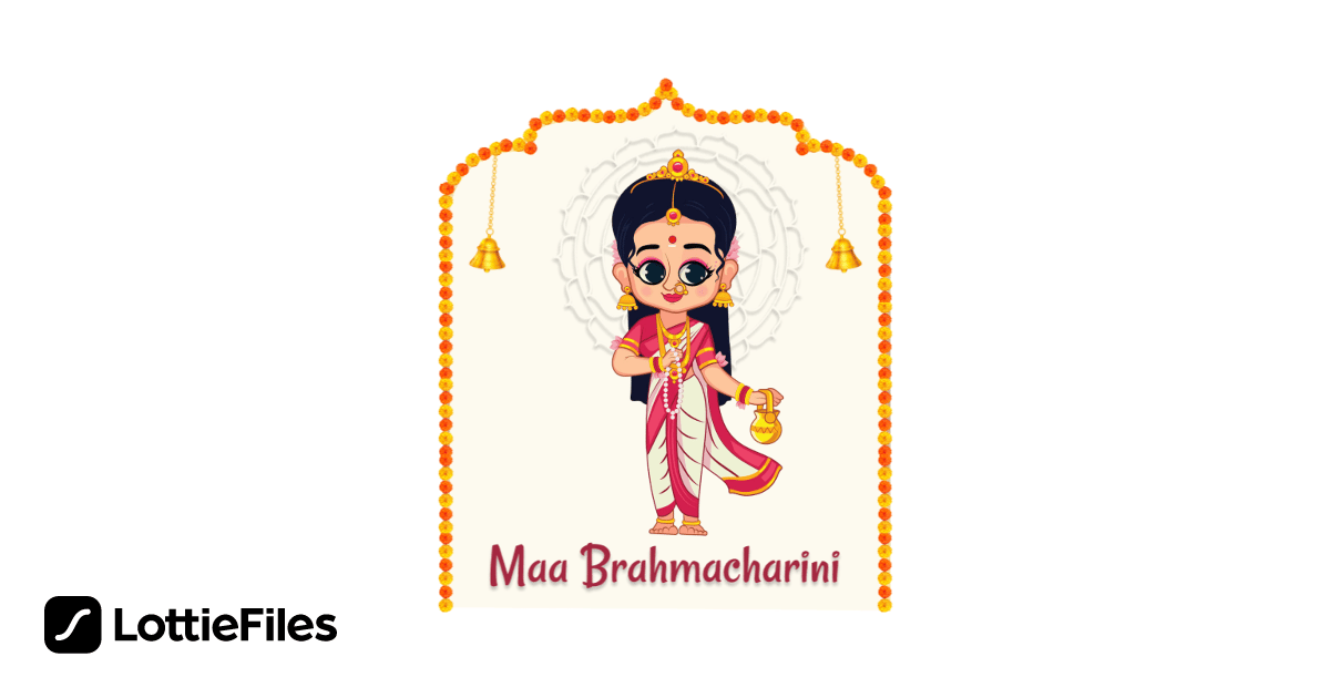 Free Maa Brahmacharini gif Animation by mukesh kumar | LottieFiles