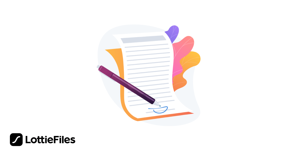 Free Contract Sign Animation by Bruno Coutinho | LottieFiles