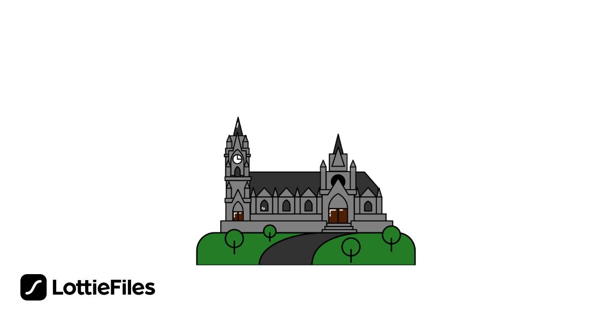 Free Gothic Church building Animation by nuomation | LottieFiles