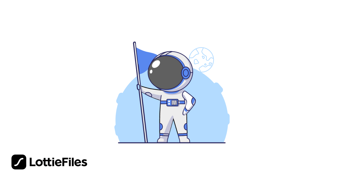 Free Astronaut landing on the moon Animation by Abdul Latif | LottieFiles