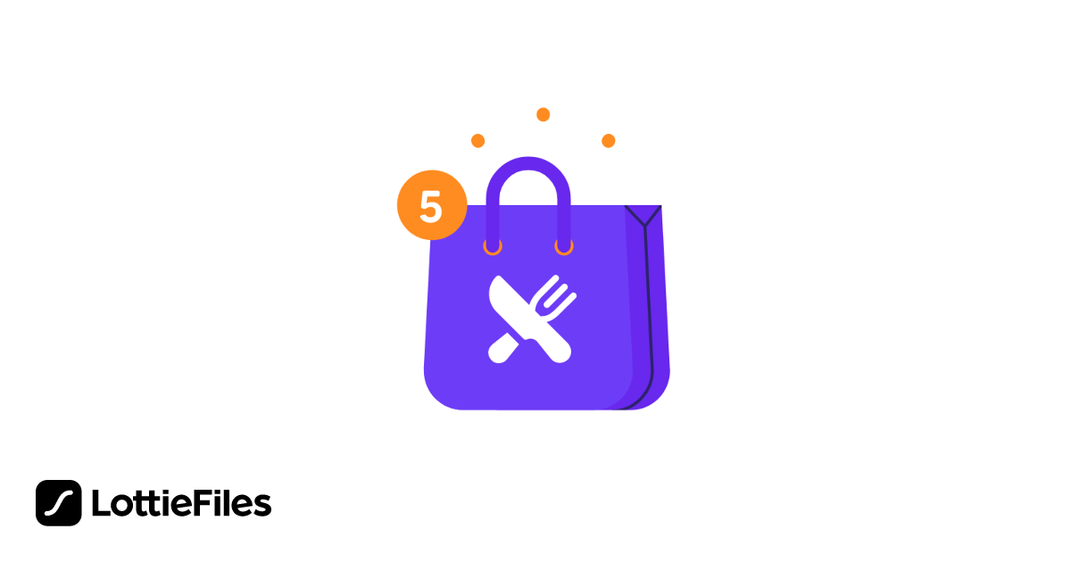 Free Food Shopping Bag Animation by SM Rony | LottieFiles