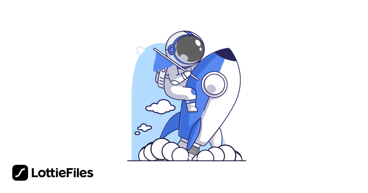 Free Nice astronaut start with rocket Animation by Abdul Latif ...