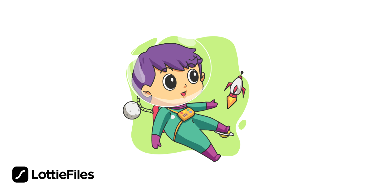 Free Nice astronaut boy in space Animation by Abdul Latif | LottieFiles