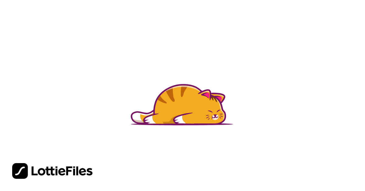 Free Cat is sleeping and rolling Animation by Cảnh Ngô | LottieFiles