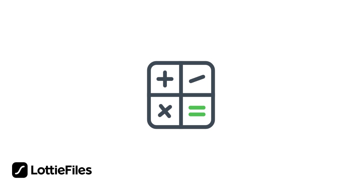 Free calculator Animation by Mohit Rana | LottieFiles