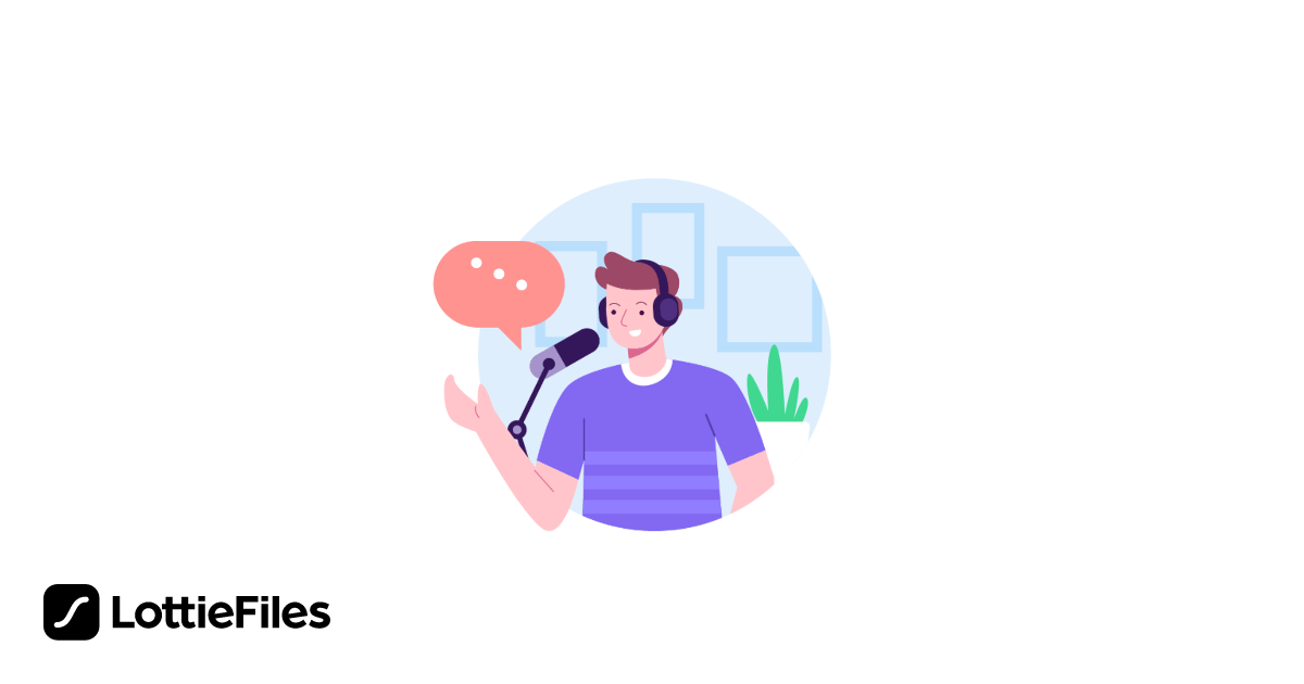 Free podcast Animation by Vector_Factory | LottieFiles