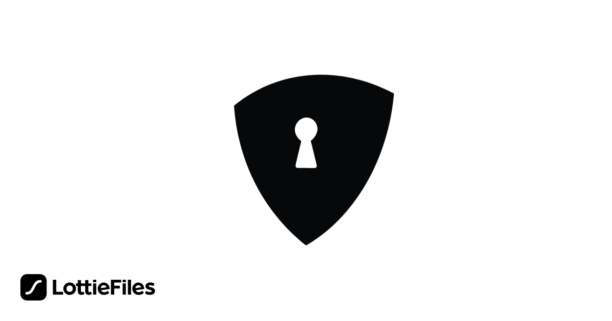 Free Shield lock 3D rotation Lottie JSON animation Animation by ...