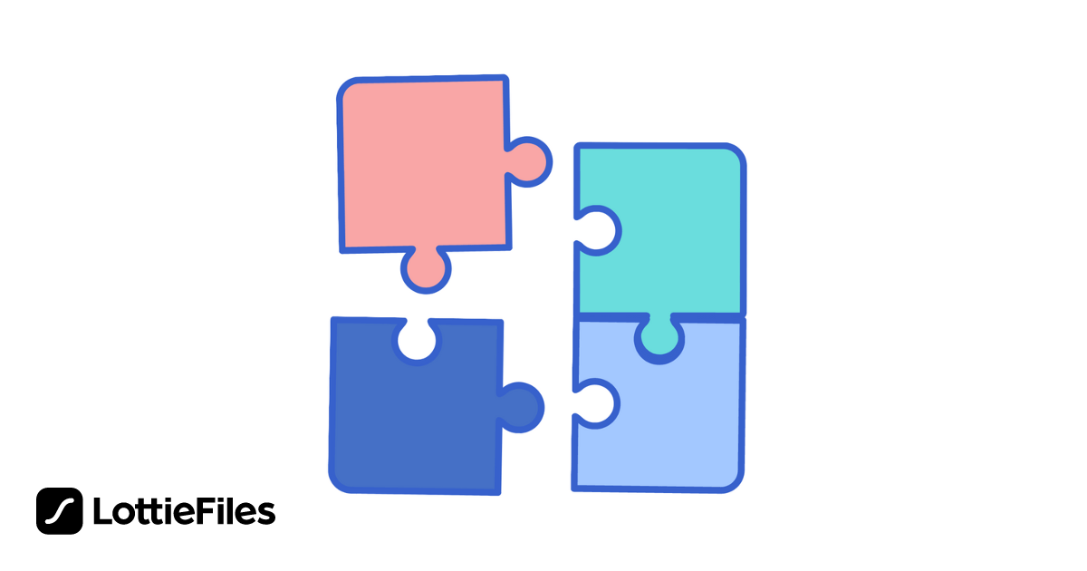 Free Puzzle icon to animated lottie Animation by Learotech | LottieFiles