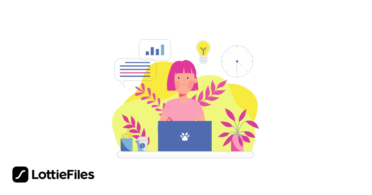 Free Working girl Animation by Anna Mazurkevich | LottieFiles