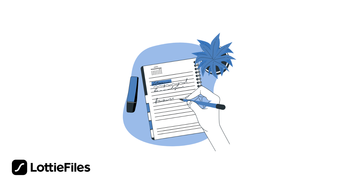 Free Writing - Blue BG Animation by Anshuman Sahoo | LottieFiles