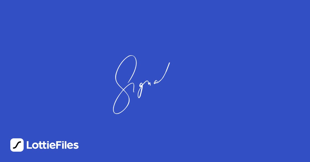 Free Signature Animation Animation by Sarker Hanif | LottieFiles