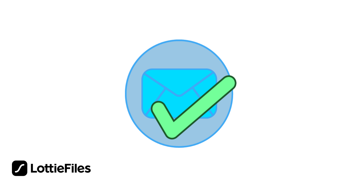 Free Letter Check mark - Blue Animation by Angel To | LottieFiles