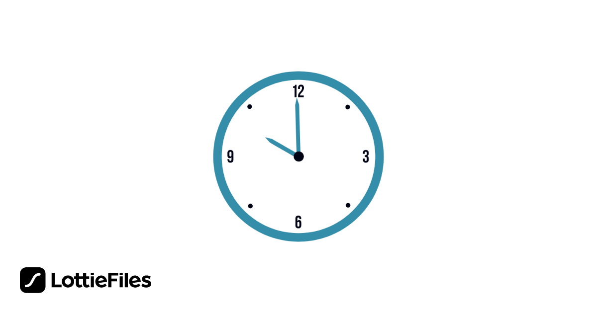 Free Clock 12 hours Animation by Студия Go! | LottieFiles