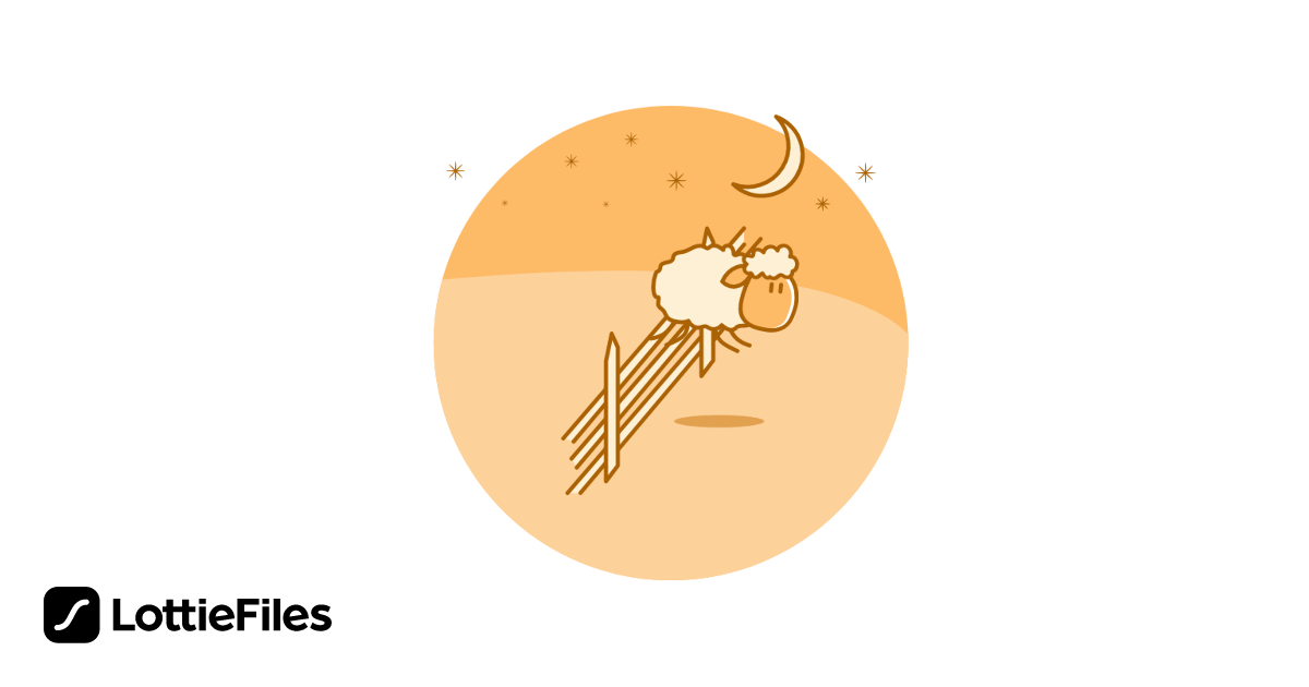 Free Counting Sheep Animation by Yellow Slice Design | LottieFiles