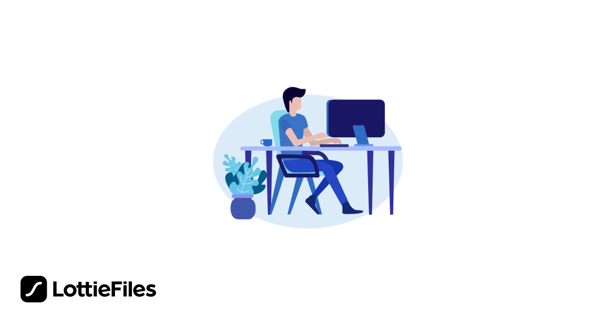 Free person at desk Animation by diego A-b | LottieFiles