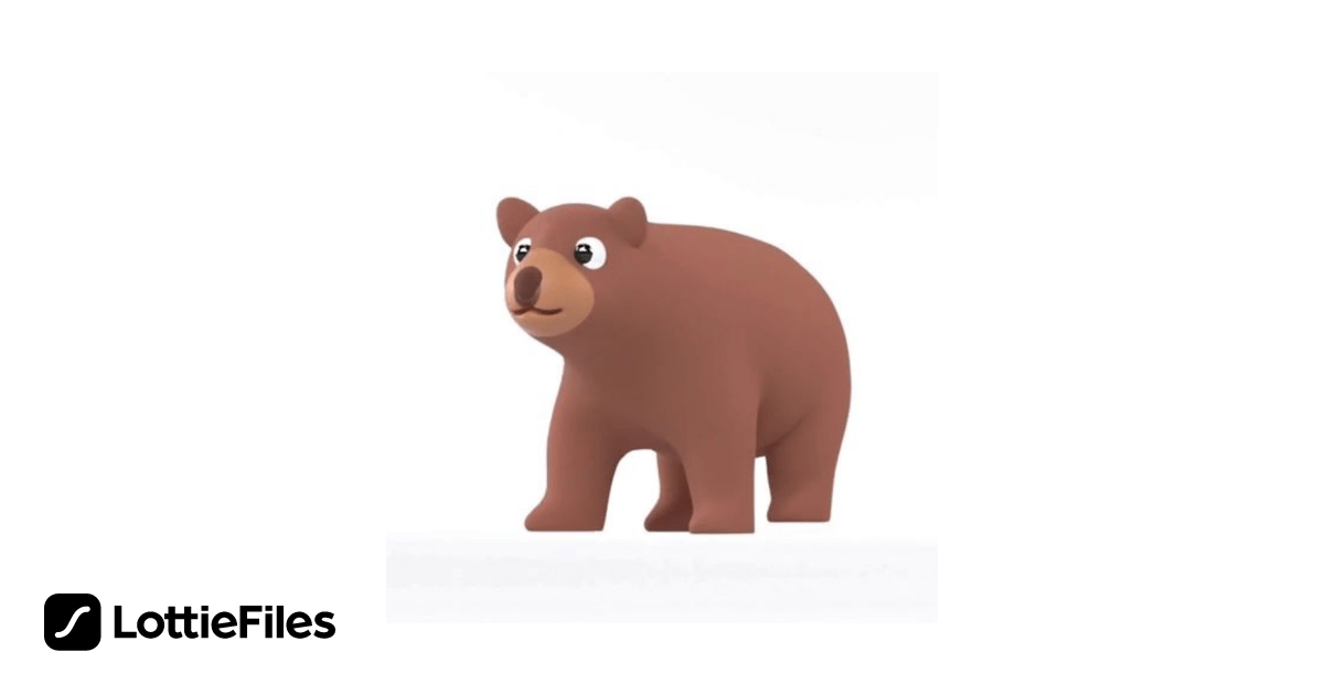 Free 3D Bear Walking Animation by Irfan Munawar | LottieFiles