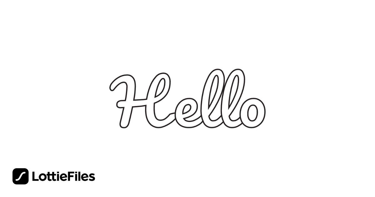 Free Hello Animation by Nayem Aziz | LottieFiles