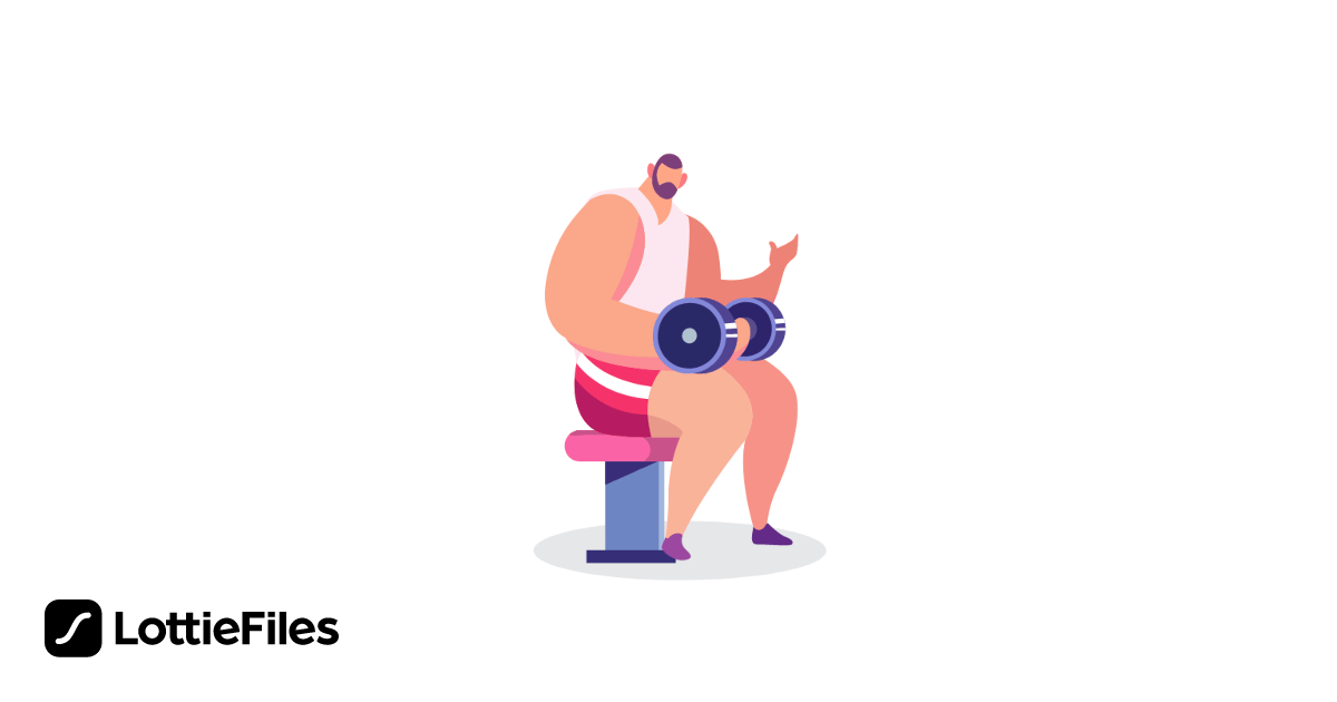 Free Seated dumbbell bicep curl Animation by Musa Ibne sultan | LottieFiles