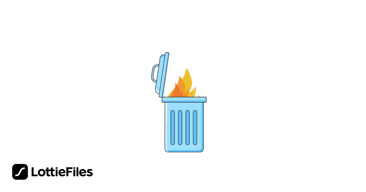 Free Burning trash Animation by James Maloney | LottieFiles