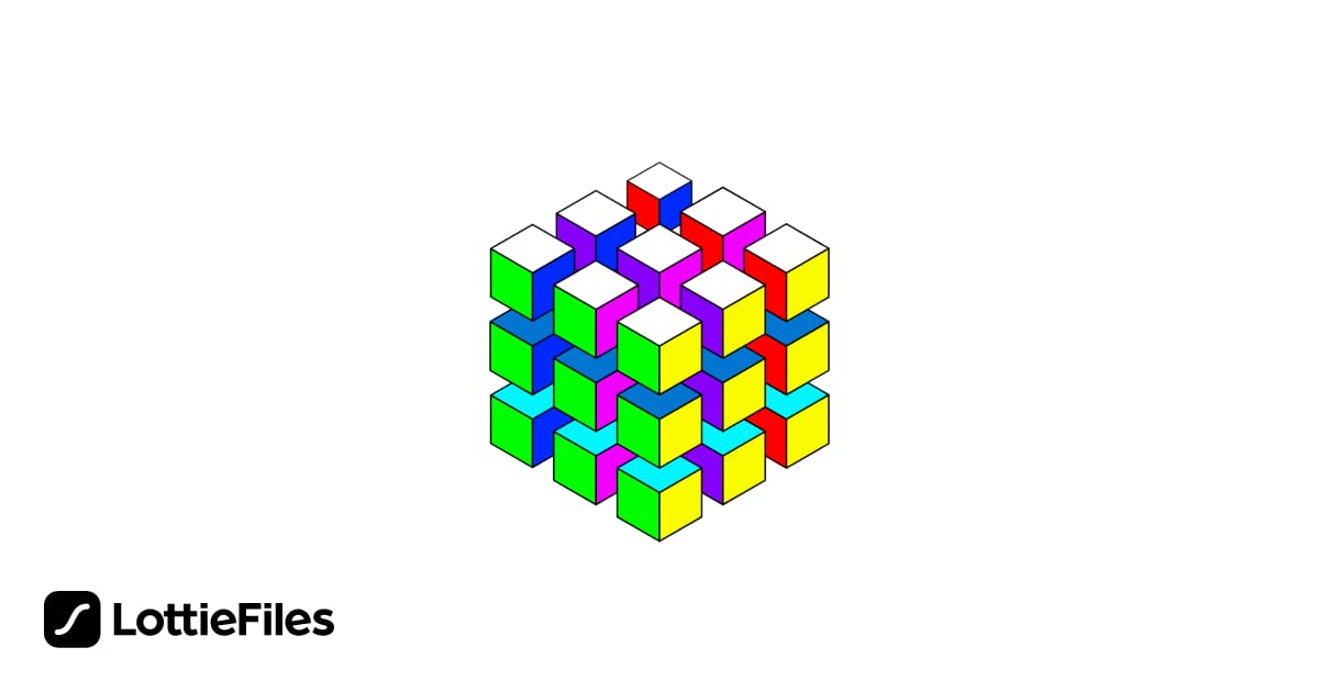 Free Rubiks Cube Animation Animation by SM Rony | LottieFiles