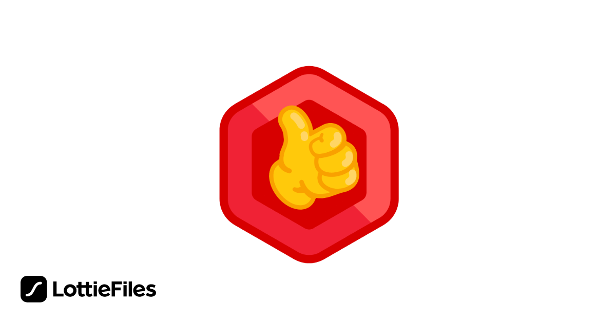 Free Thumbs Up Badge Animation by William dos Santos | LottieFiles