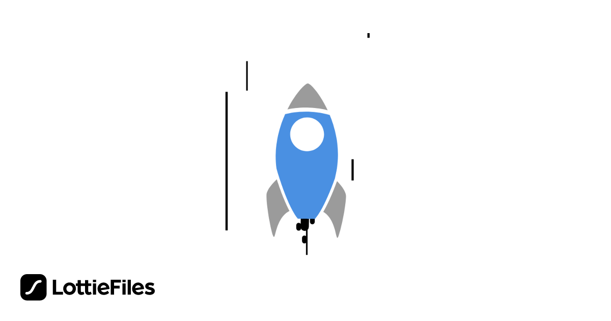 Free The Blue Rocket Animation by Victor Arredondo | LottieFiles