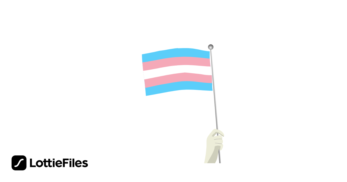 Free Fluttering Transgender Flag Animation by Akiko | LottieFiles