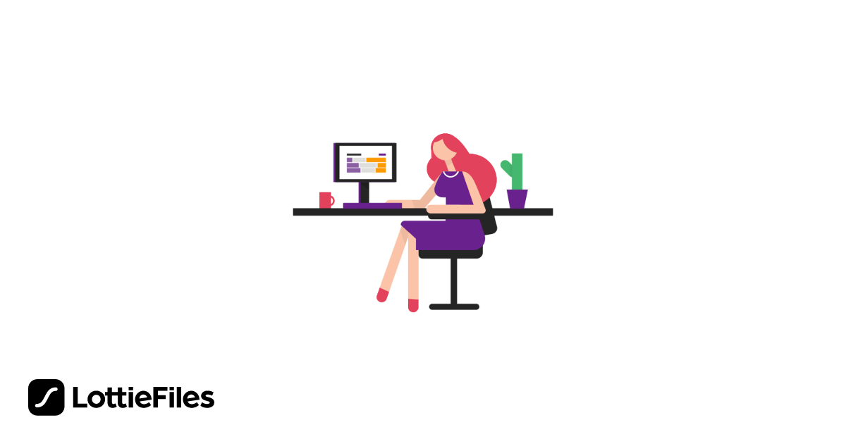 Free Office Woman. Animation by Lex Komkov | LottieFiles