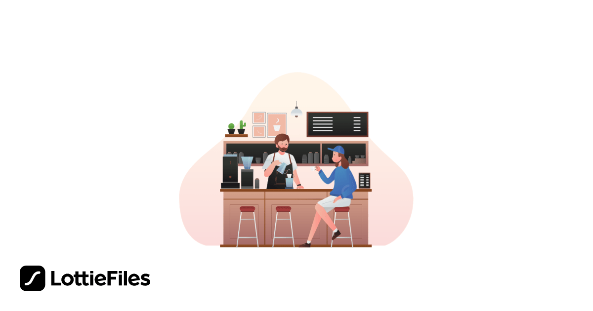 Free Coffee Shop Barista Animation by Charl Justine Santiago | LottieFiles