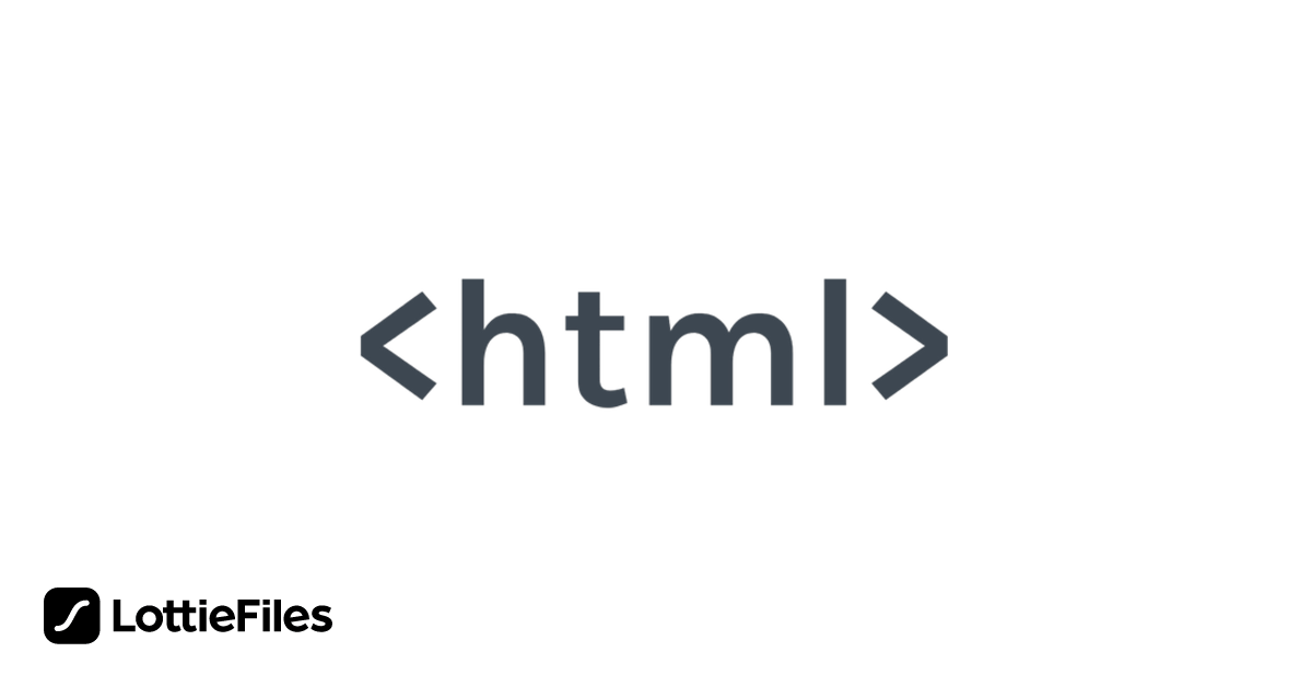 Free HTML tag Animation by Ahmed Sinan | LottieFiles