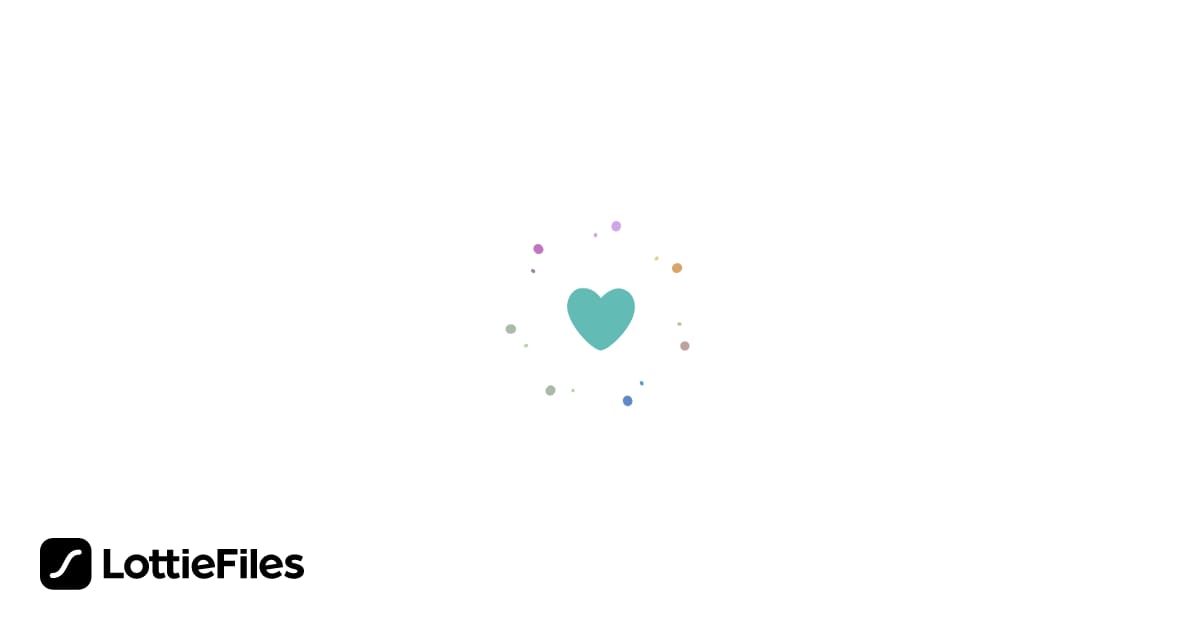 Free teal color heart animation Animation by Harish Vitta | LottieFiles