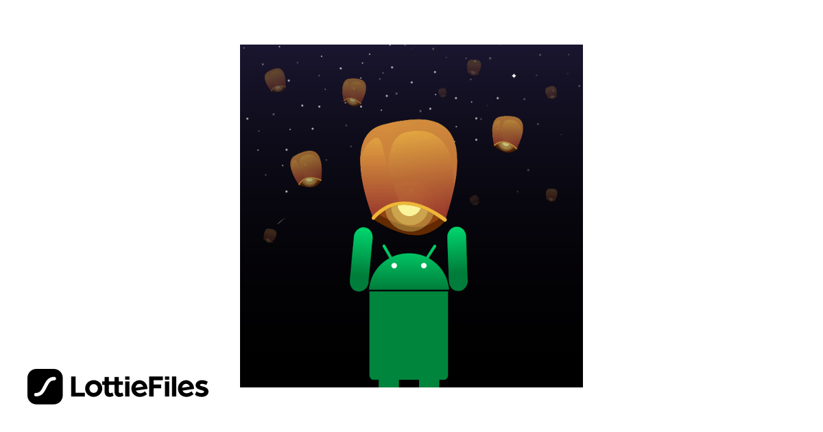 Free Bugdroid Flying Sky Lanterns Animation by Vishal Sehgal 🆚 ...