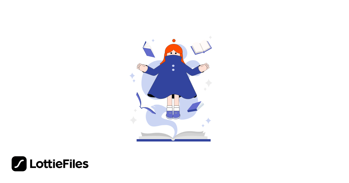 Free Magician with books Animation by Axel Vincent | LottieFiles