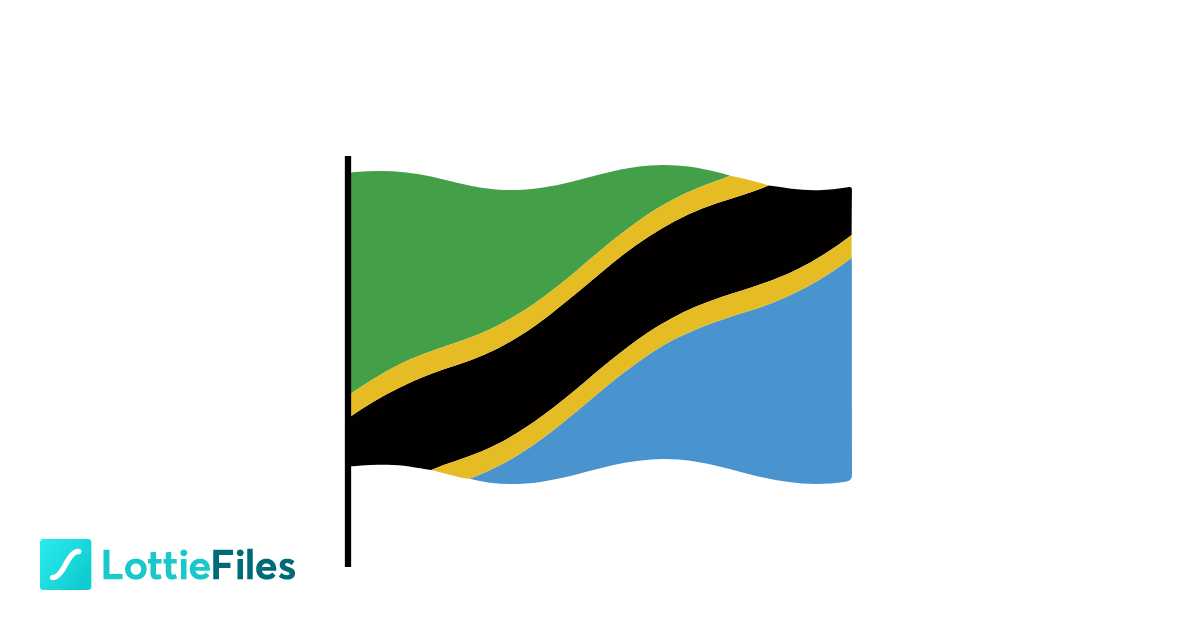 Tanzania flag Lottie JSON animation by LottieJSON - LottieFiles