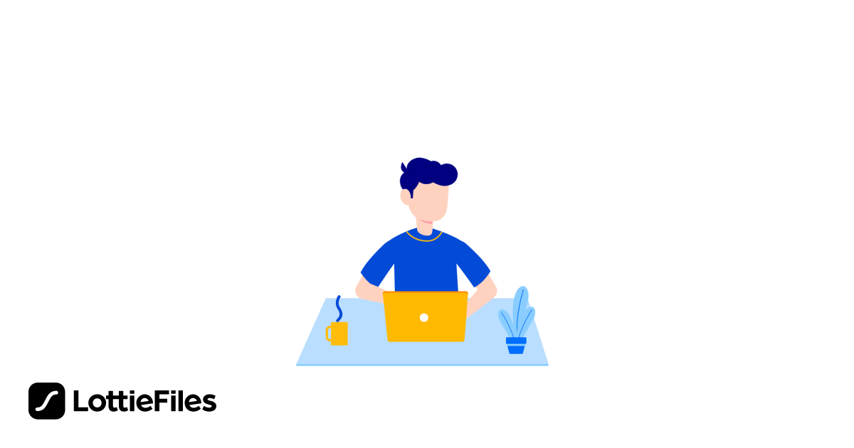 Free Boy working on desk with a laptop Animation by Mridul Ishat Dip ...