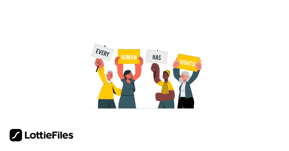 Free Human Right Animation by Kul Deep | LottieFiles
