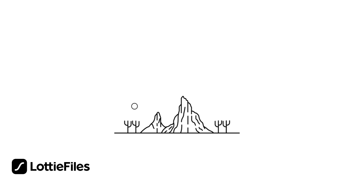 Free outdoor mountain meteor line art animation illustration Animation ...