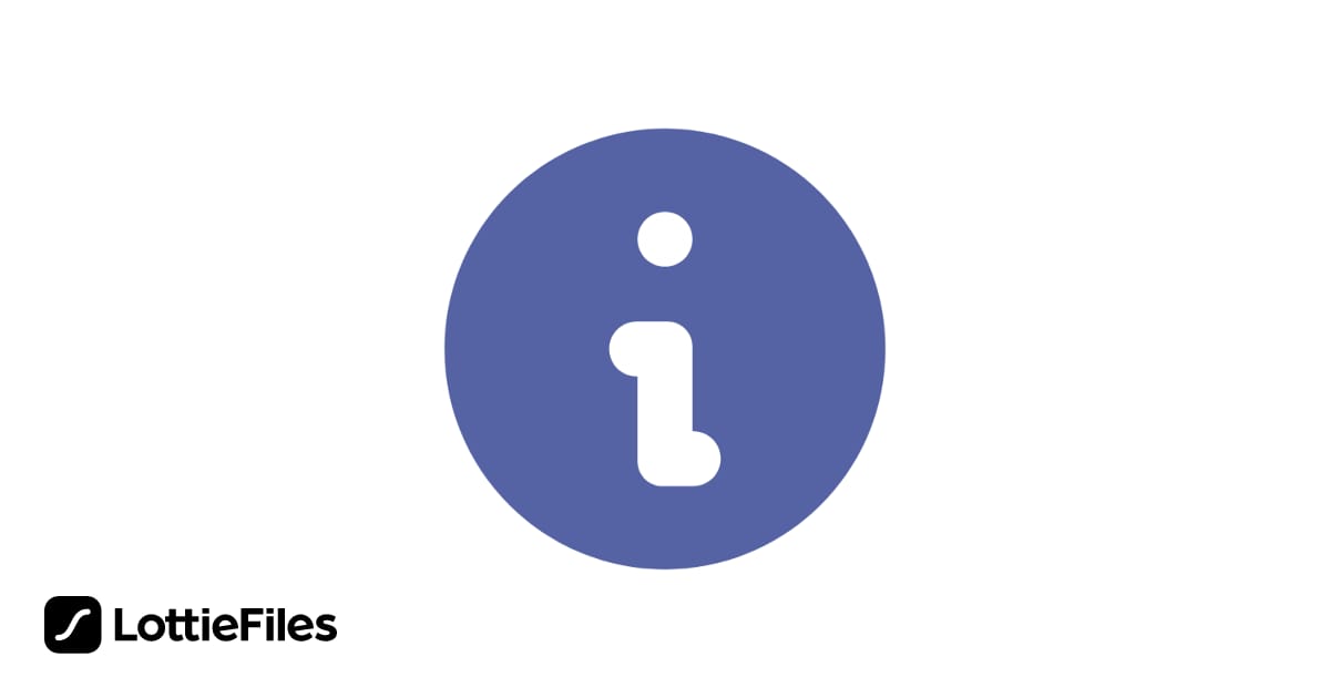 Free Animated Info icon Animation by Gilbert Umeh | LottieFiles