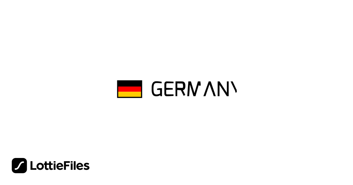 Germany flag text reveal 2 by UP-FX Studio - LottieFiles