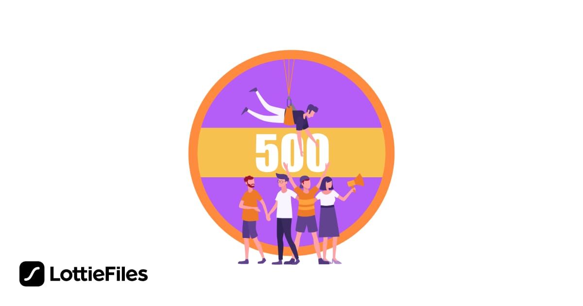 Free 500 Badge Animation by Lu | LottieFiles