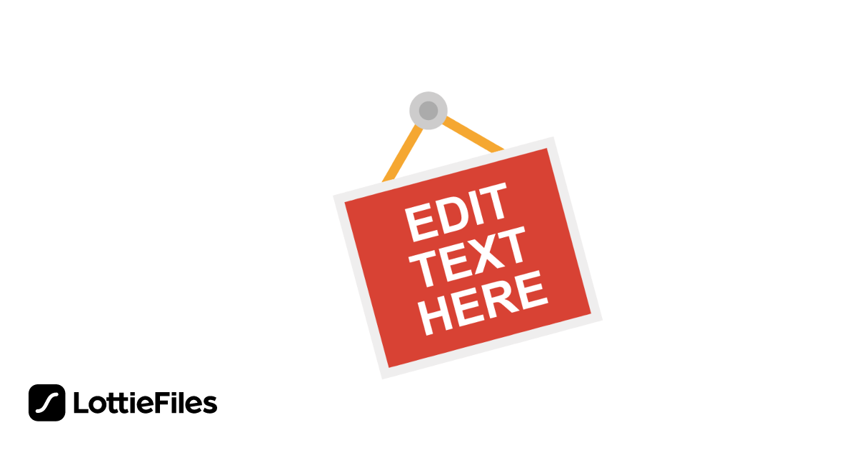 Free Editable Hanging Board Animation by MD Abdur Rahim | LottieFiles