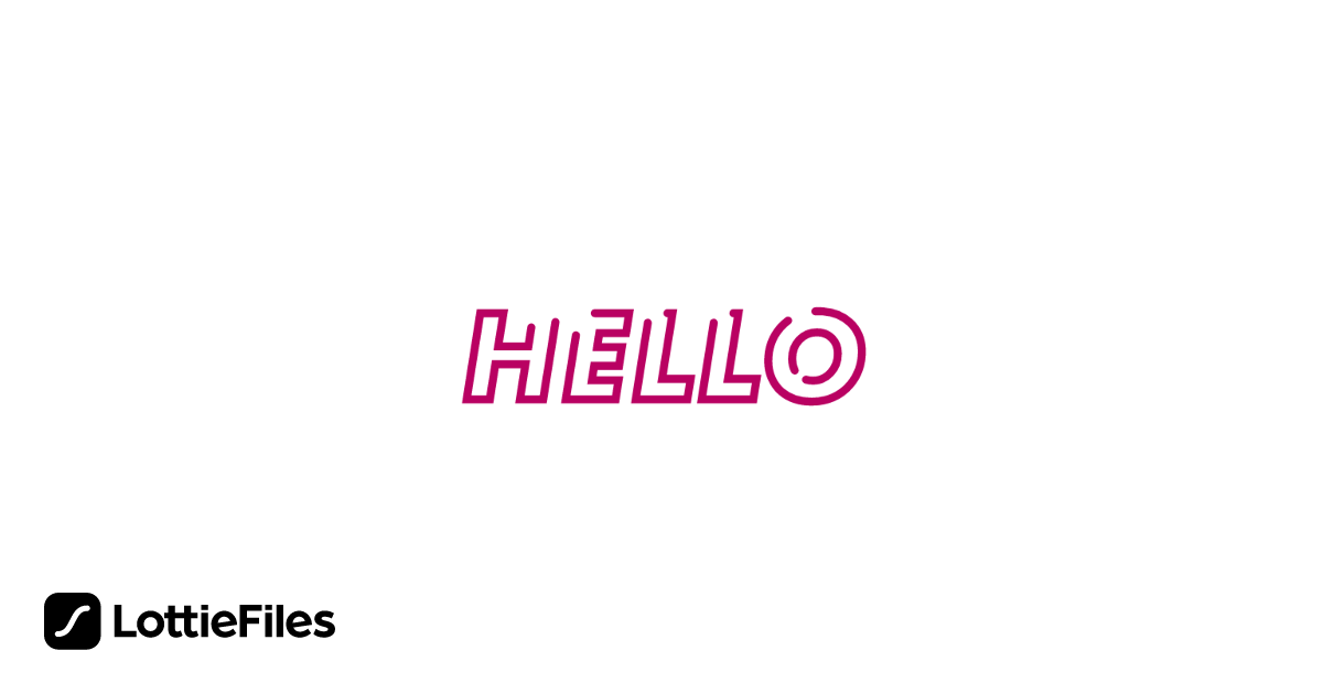 Free Hello Animation by Aamir Ali Bangash | LottieFiles