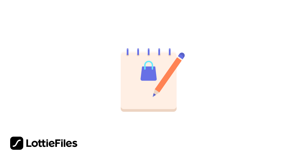 Free Shopping List Animation by Code decorator | LottieFiles