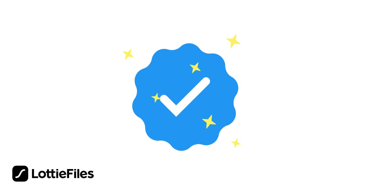 Free verified blue tick, transparent Animation by Arda OKYAY | LottieFiles