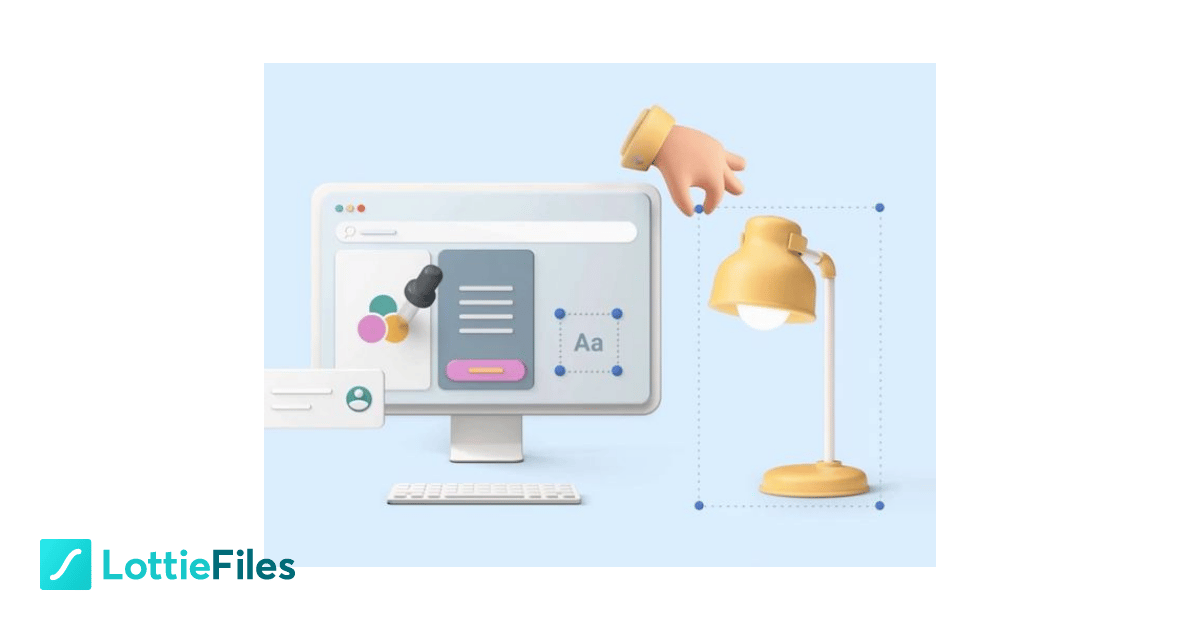 3D Lamp Scalable by Irfan Munawar - LottieFiles