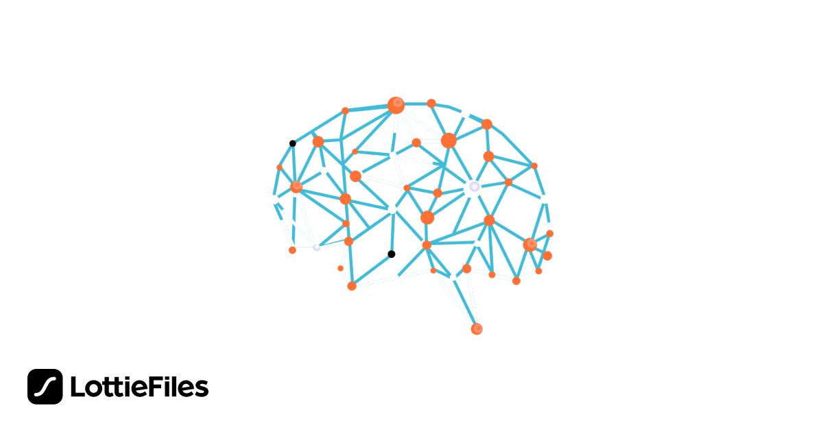 Free Blue and Orange Brain Network Animation by Nima Bidel | LottieFiles