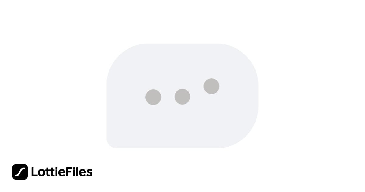 Free chat 3 dots three loading message bubble Animation by Bar Rhamim ...